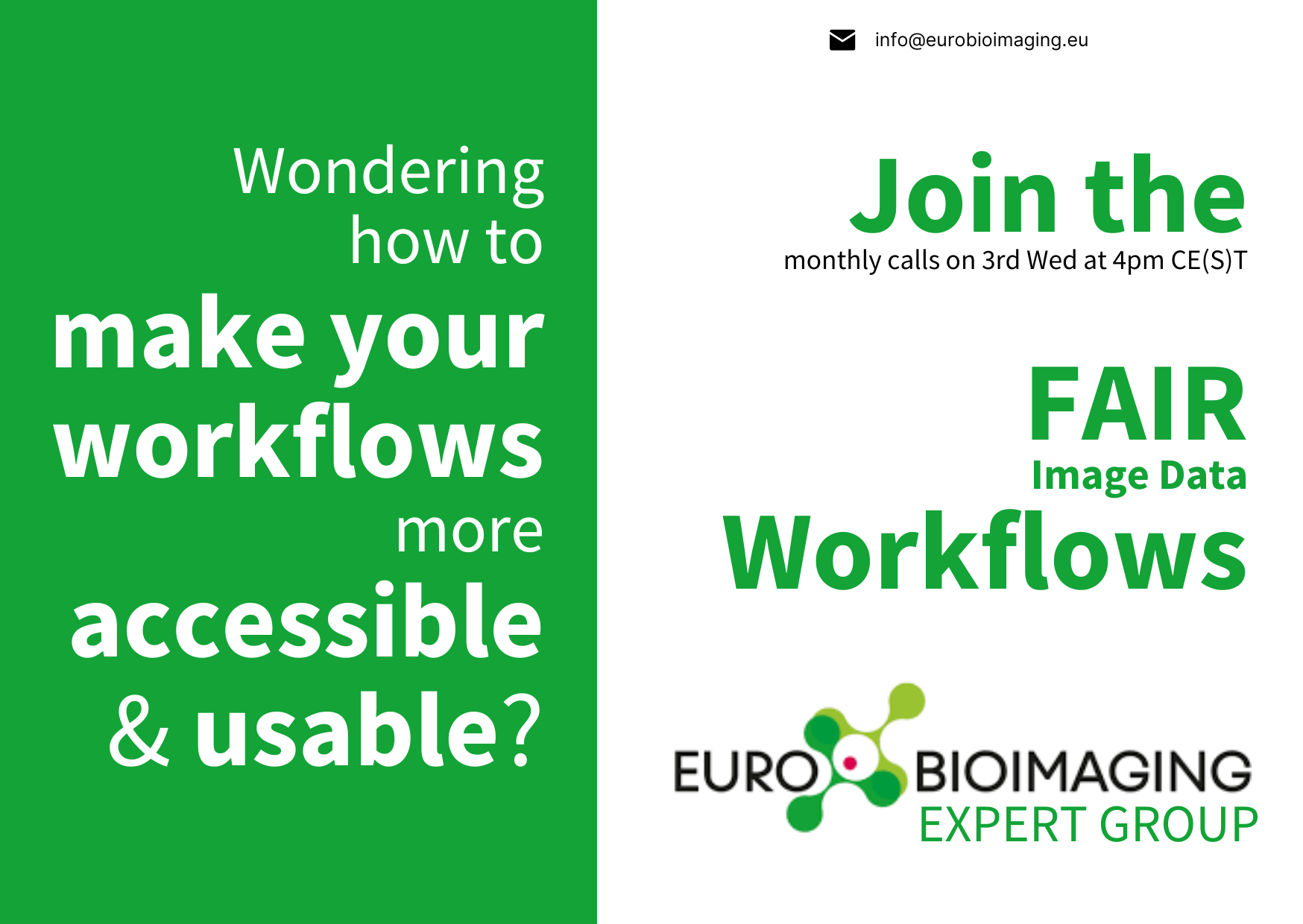 FAIR Image Data Workflows Expert Group - Euro-BioImaging