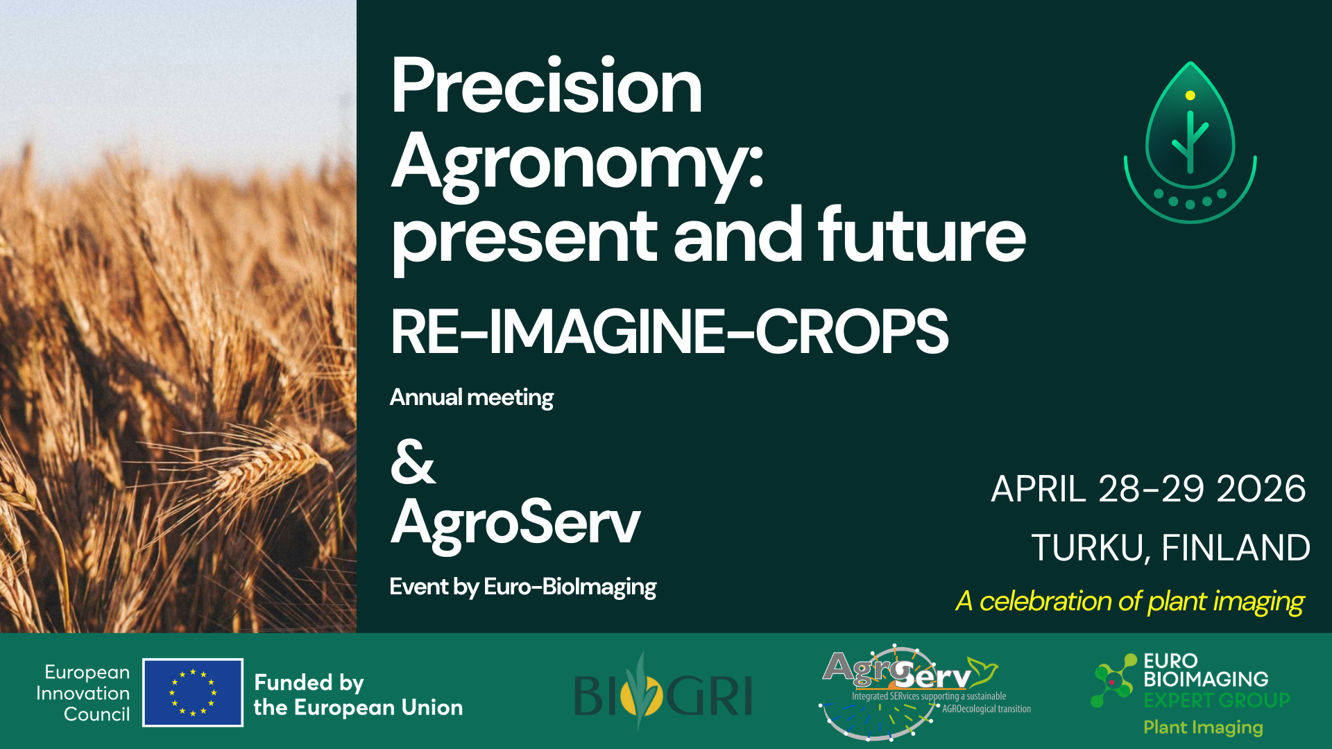 Precision Agronomy: present and future - Euro-BioImaging